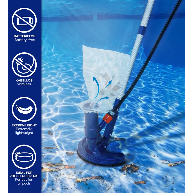 tillvex Pool Bodensauger Set | Poolsauger mit Saugbürste Teleskopstan ...