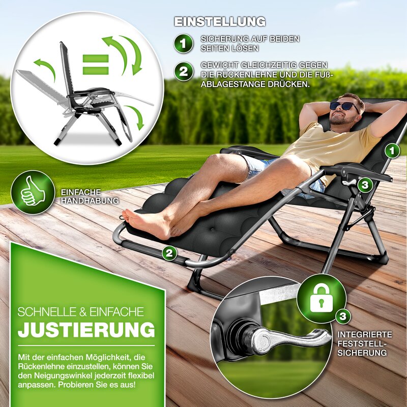 Luxus Liegestuhl Balkon Klappbar Ebenbild
