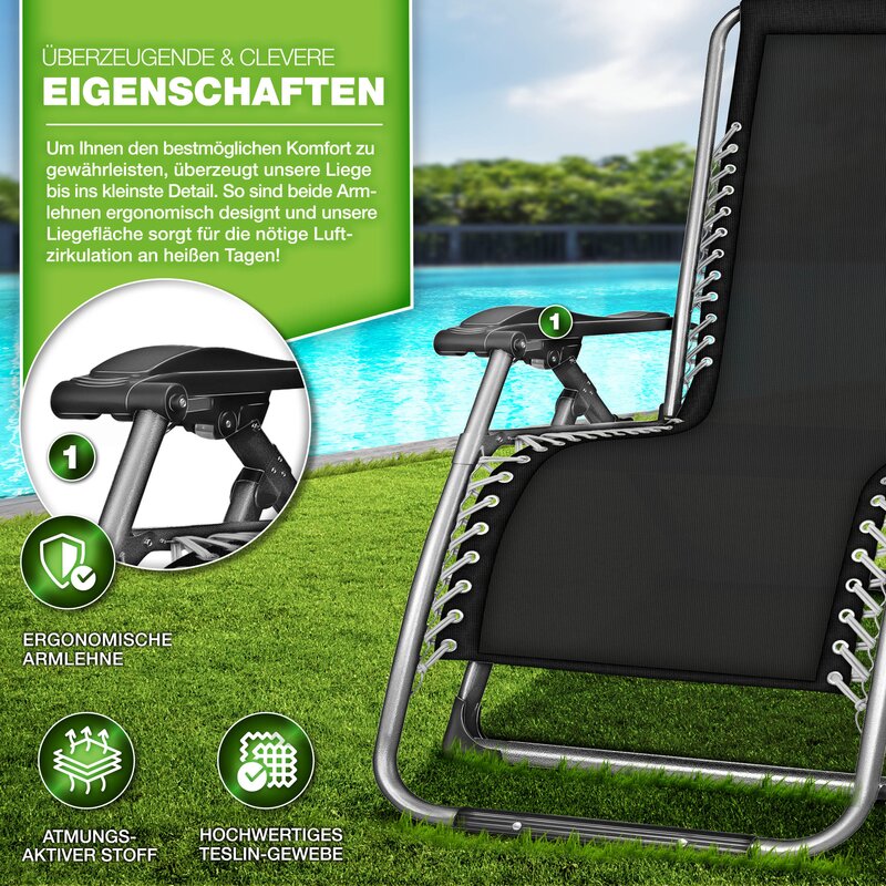 Luxus Liegestuhl Balkon Klappbar Ebenbild